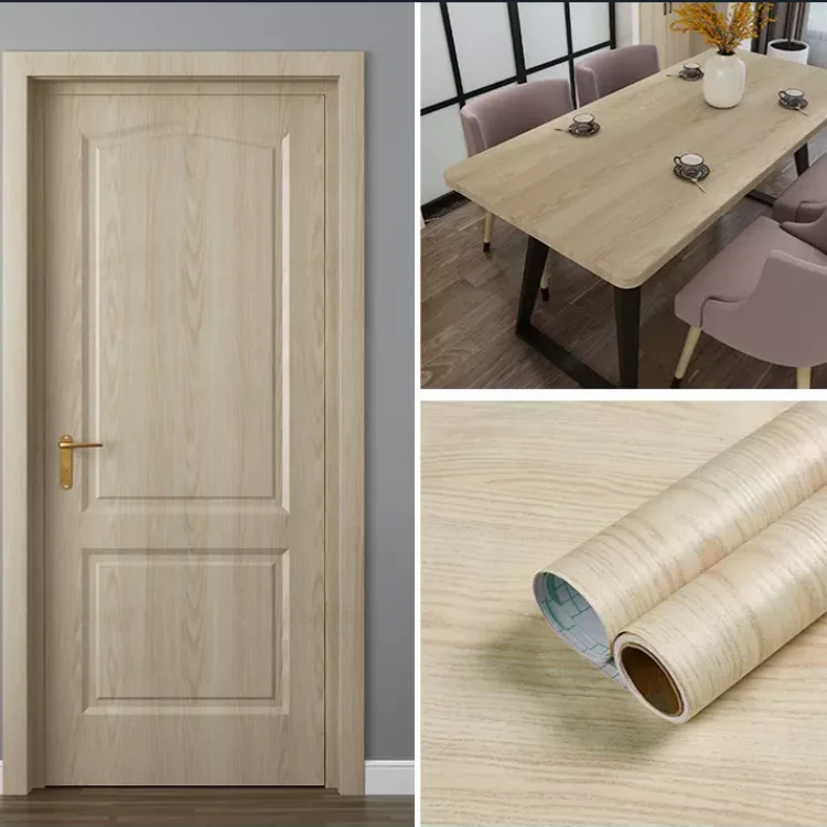 Home Decor Texture Wood Grain PVC Roll Sheet Membran Pvc Film Vacuum ...