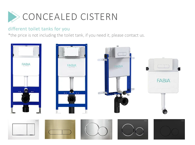 Hanging European Rimless P Trap Wc Bathroom - Strong Flushing