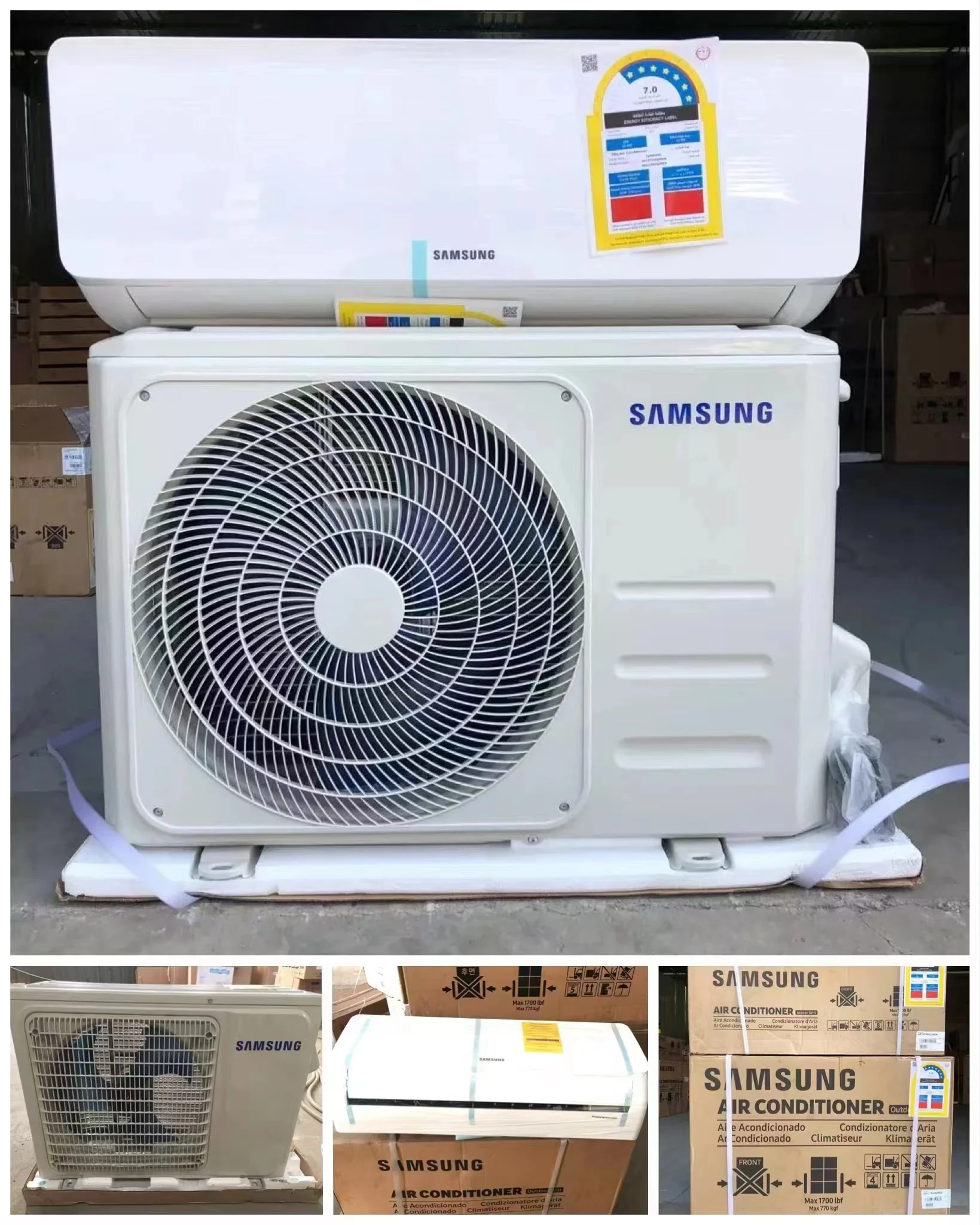 Samsung Smart Ac Split Mini Set 1ton 12000btu 1.5hp Normal Cool Save Energy Factory Design 5 ...
