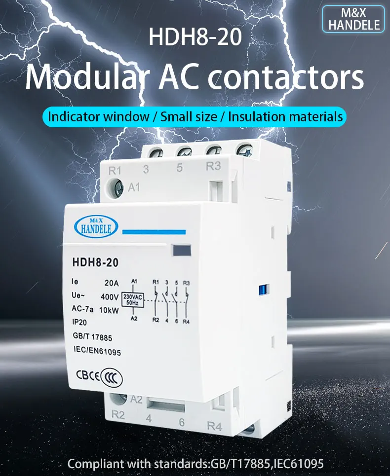 4nc 4 Pole Contactor 20a 400v Ac Contactor Hdh8-20 Elevator Modular ...