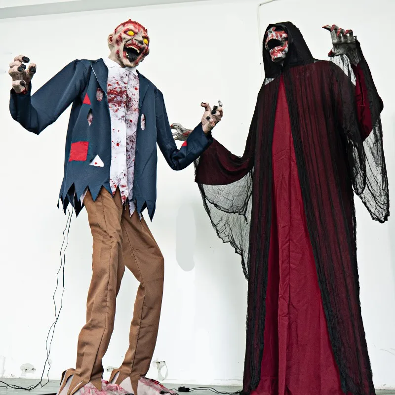 Halloween Haunted House Props Realistic Animated Electronic Fence ...