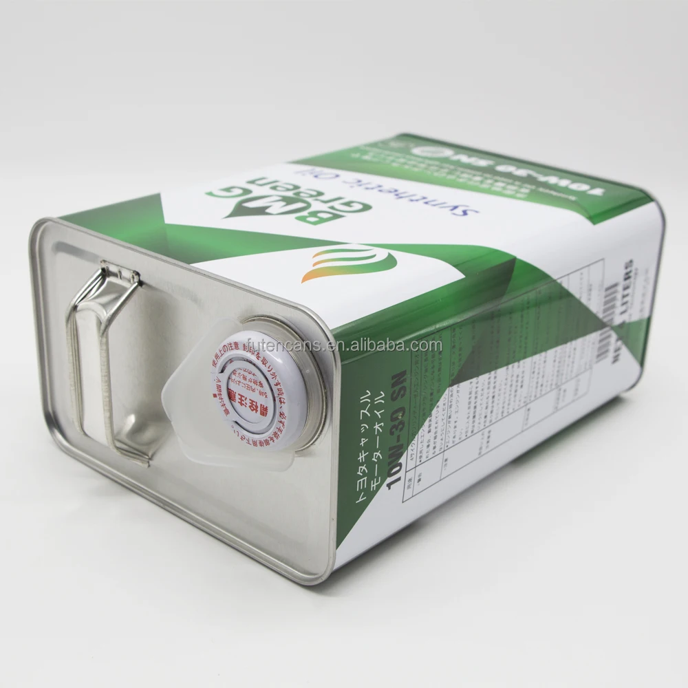 4L F-style Empty Motor Oil Tin Engine Oil Empty Cans with Metal Lids ...