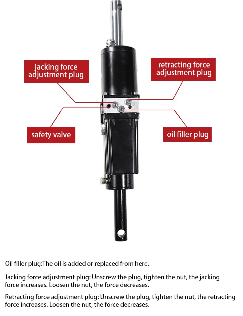 1.5T Electric Hydraulic Push Pull Rod - Red Planet Actuator