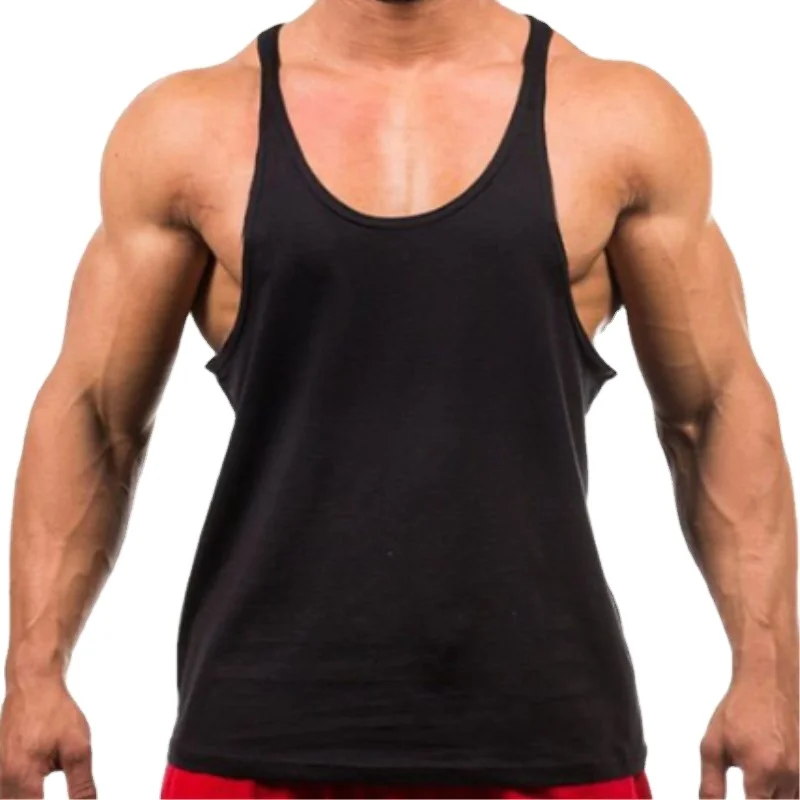 Wholesale Custom Plus Size Men Cotton Stringer Y Back running Sports ...