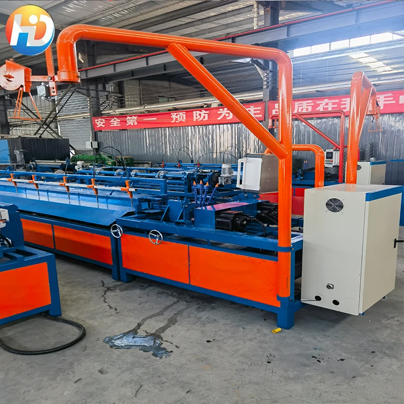 Factory Price Fully Automatic Double Wire Mesh Chain Link Fence Weaving ...