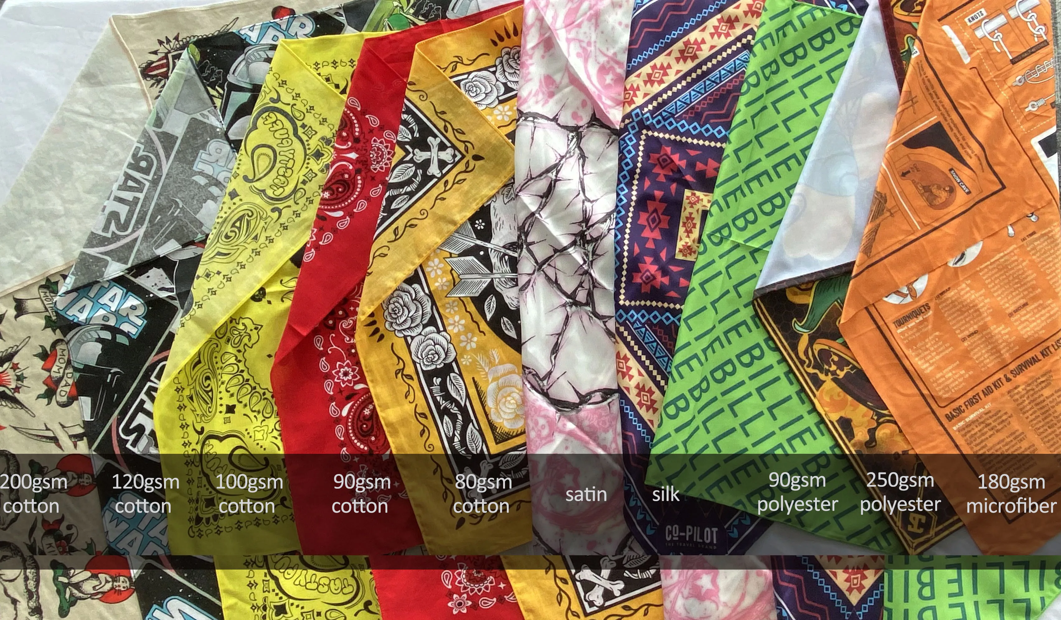 Custom Logo Printed 100% Cotton Bandana - Malaysia Made in China