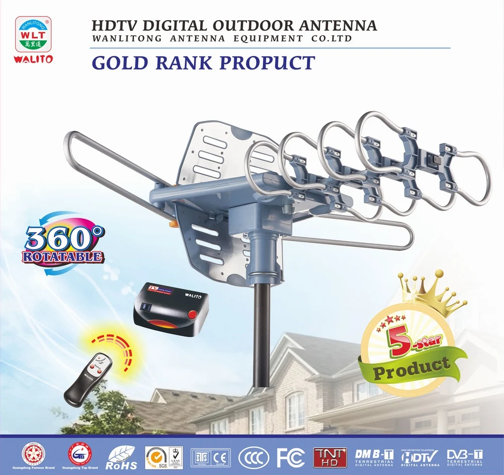 2608C Remote Control Digital TV Antenna - Support 4K 1080p