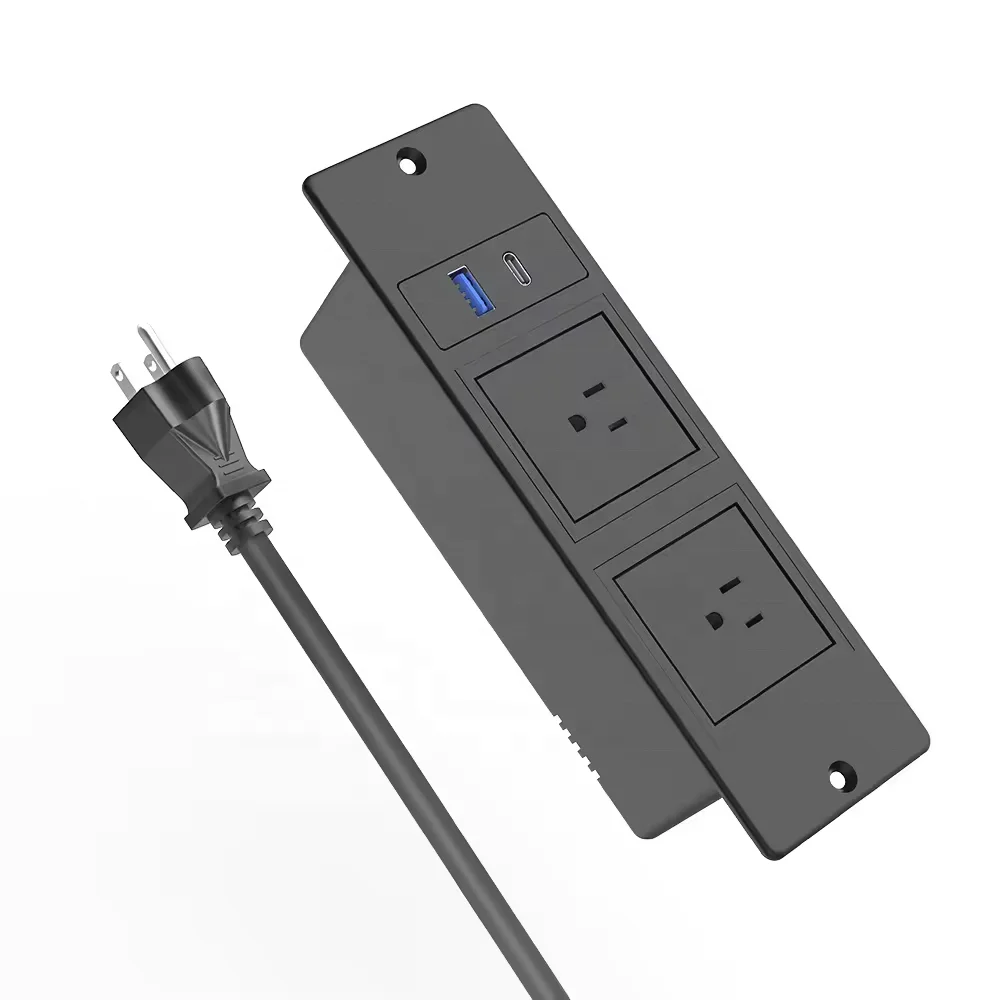 Table Power Strip - Built-in US Outlet with USB C PD 20W