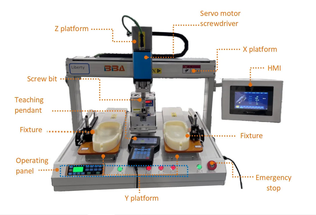 Auto Servo Motor Screwdriver Machine with Real-Time Torque Display