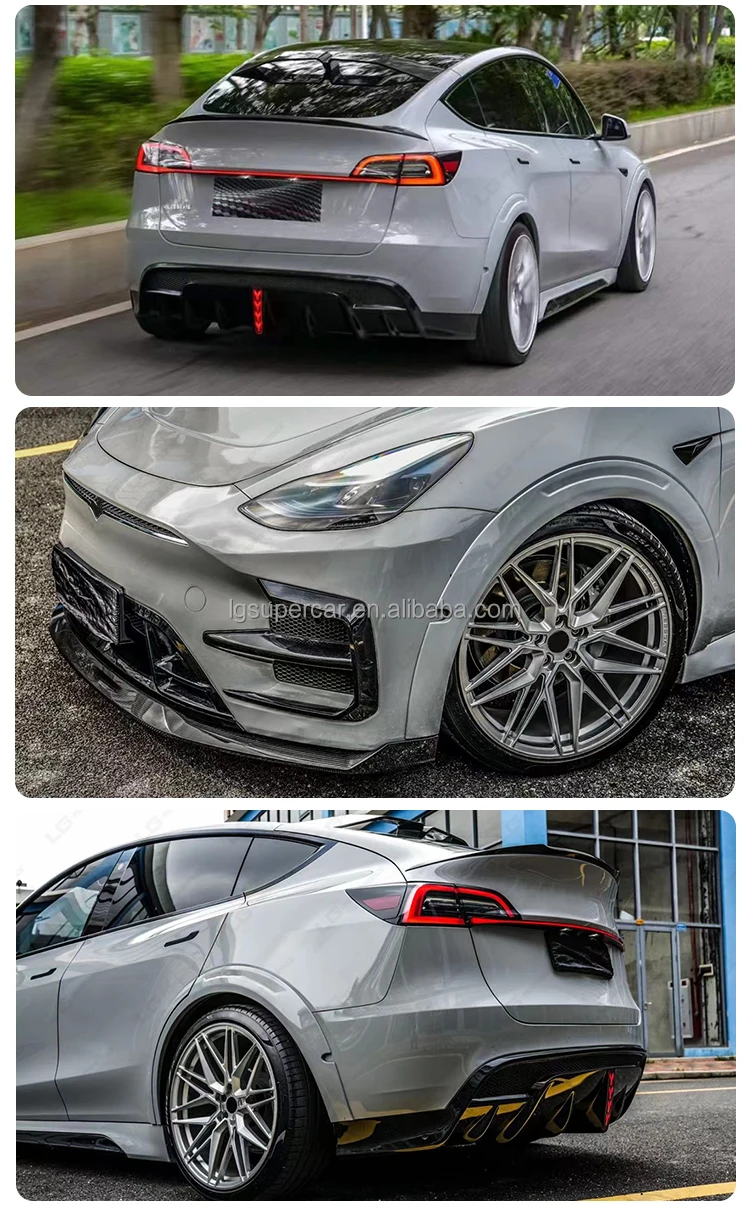 D Style Body Kit for Tesla Model Y - Carbon Fiber Upgrade