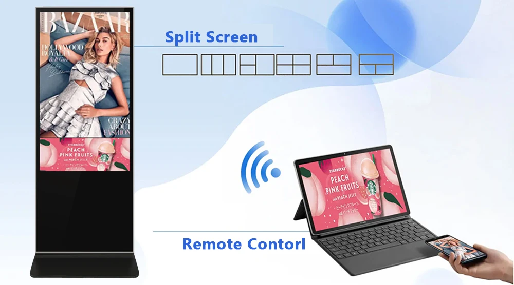 50 Inch Thin Digital Sign Touch Display With Built-in Media Player ...