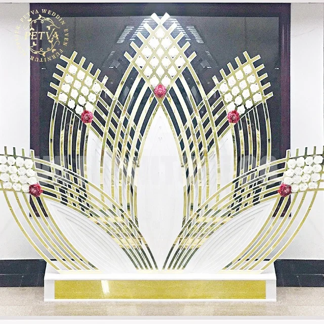 White Wedding Stage Photo Backdrop Boards - Buy Wedding Stage Backdrop ...