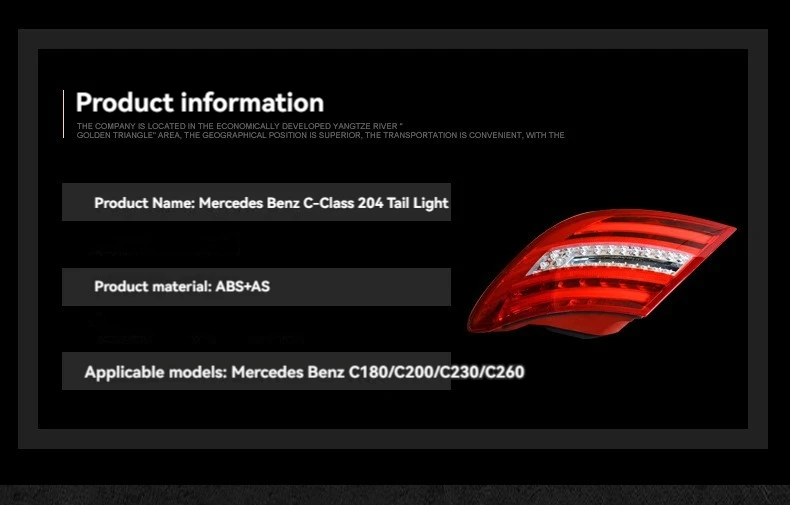 Auto Parts For Mercedes-benz W204 Old Revamped New Led Taillight ...