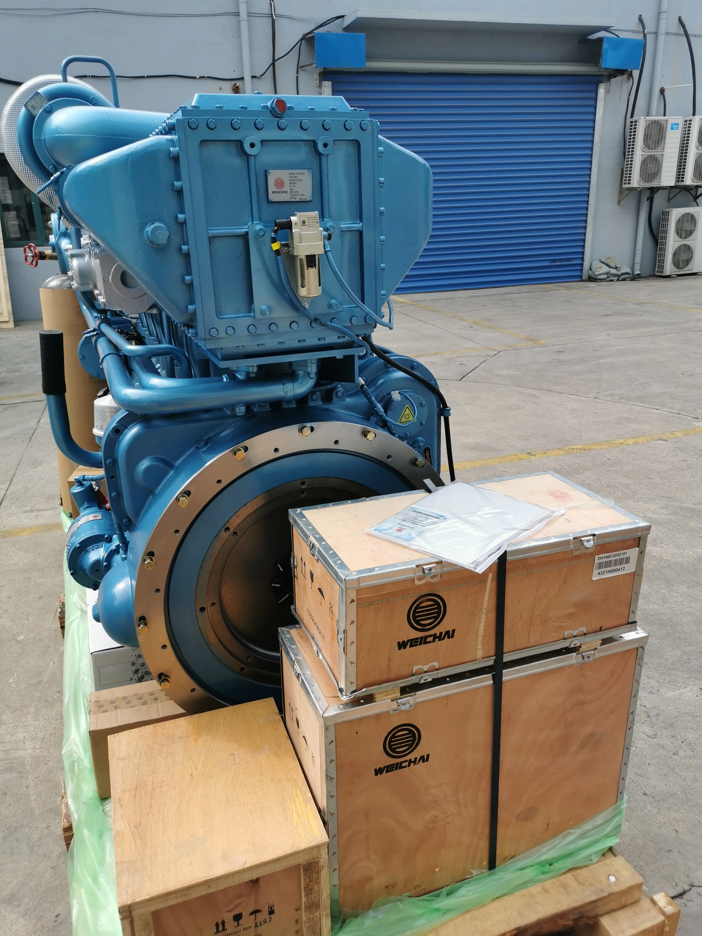 Weichai Water Cooled 450hp Marine Diesel Engine Whm6160 Series ...