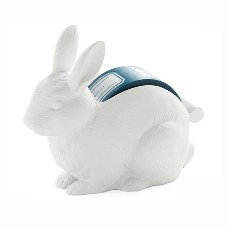Office Animal Series White Resin Rabbit Shaped Tool Desk Organizer Tape ...