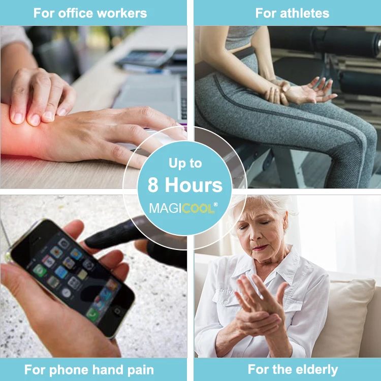 Ulnar Wrist Pain Ankle Sprain Recovery with MAGI COOL Patches
