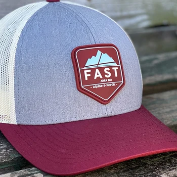 Custom Logo Rubber Hat Patches Embossed Hook And Loop Sew Iron On ...