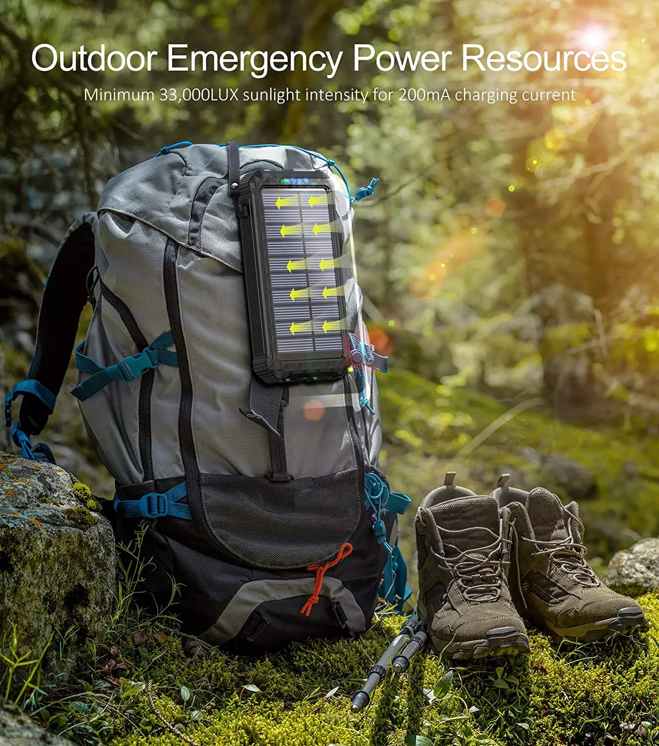 8000mah Monocrystalline Waterproof Portable Ip68 Solar Power Bank With ...