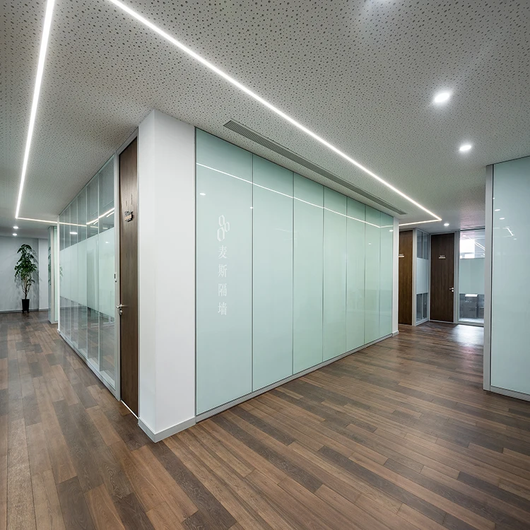 Factory partition Glass Ultra-Clear Office Partition System Painted ...