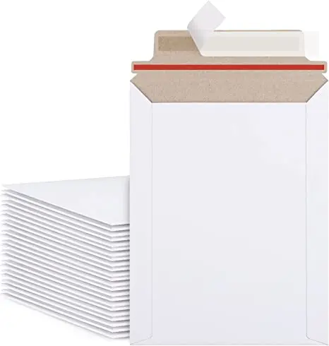 Rigid Document Photo Mailers 6.25x8.25 Stay Flat White Cardboard ...