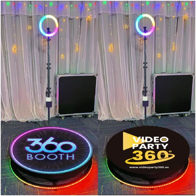 360 Video Booth For Photo Booth Rental Led Tempered Glass Free Custom ...