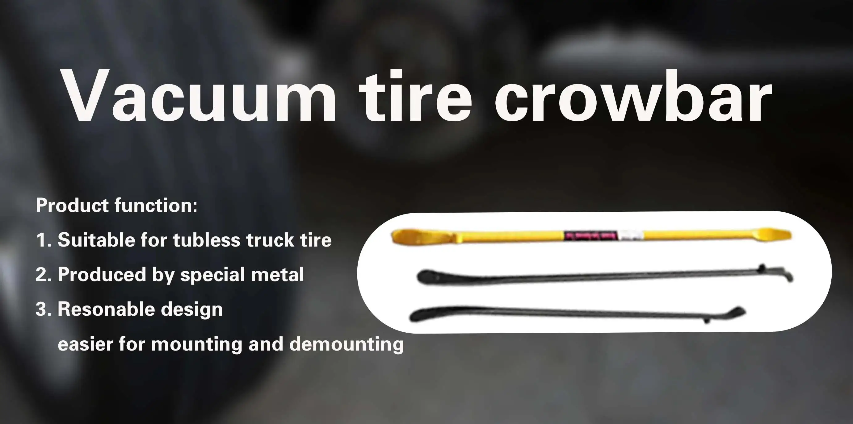 Vacuum Tire Crowbar Tire Repair Tool Tire Removal Crowbar With Ce - Buy ...