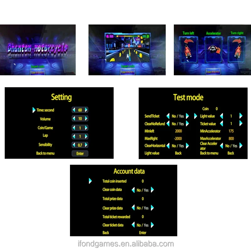 Ifd Motorcycle Driving Simulator Arcade Motor Racing Car Game Machine ...