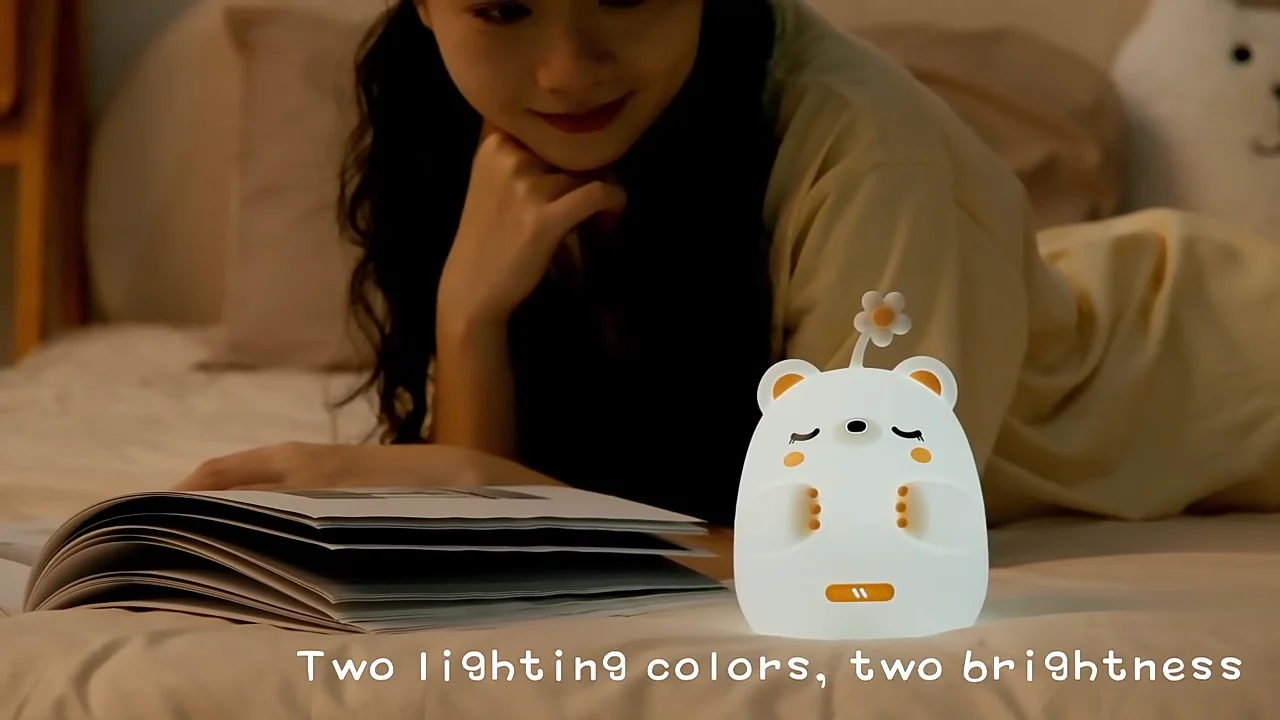 Wholesales Bear Hug Silicone Lamp 1200mah Rechargeable Touch Pinch ...