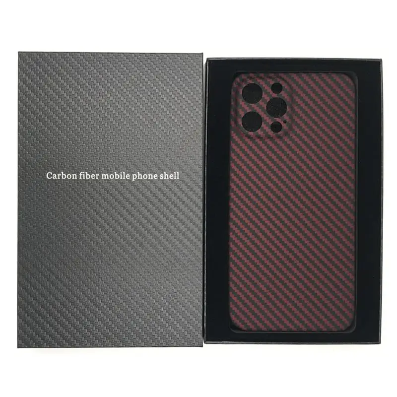100% Real Pure Carbon Fiber Phone Case Ultra-thin Anti-fall Hard Cover ...