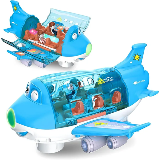 Universal battery operated airplane toy with music light cargo airplane ...