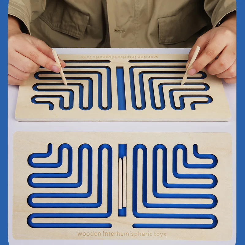 Wooden Children's Pen Maze Pen Track Training Toys Baby Hand Fine ...