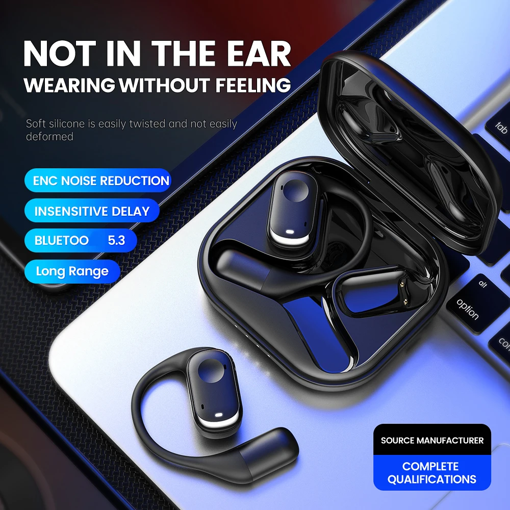Y30 Binaural Enc Air Conduction Earphones V5.3 Enc Wireless Headphones ...