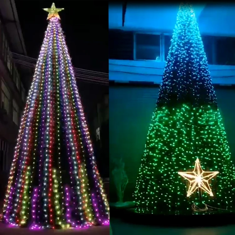 Hot Sale Curtain Light Dmx 512 Program Holiday Christmas Tree With Led ...