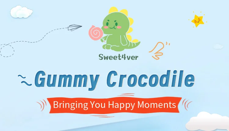 Crocodile Candy Peach Apple Flavored Fudge Crocodile Shape Qq Candy ...