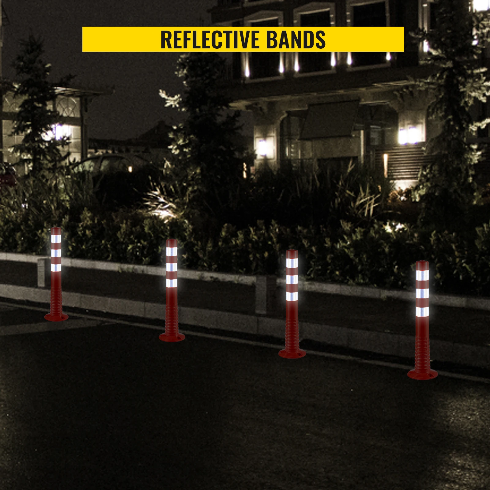 Safety Barrie Bollard Steel Traffic Pole Signs Parking Post Safe Column ...