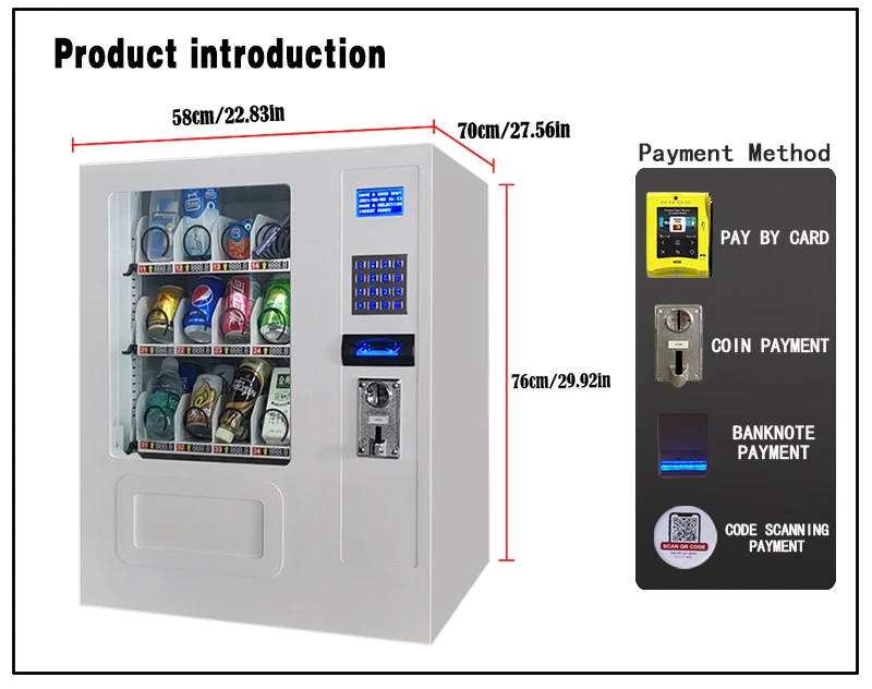 Desktop Snacks and Drinks Vending Machine - Bestzone TM-031-15