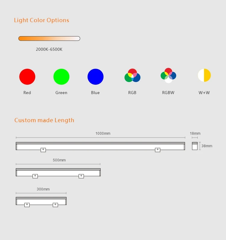 Exterior Ip66 Waterproof 4000k Led Linear Light Linkable Dc24v 15w 12w ...