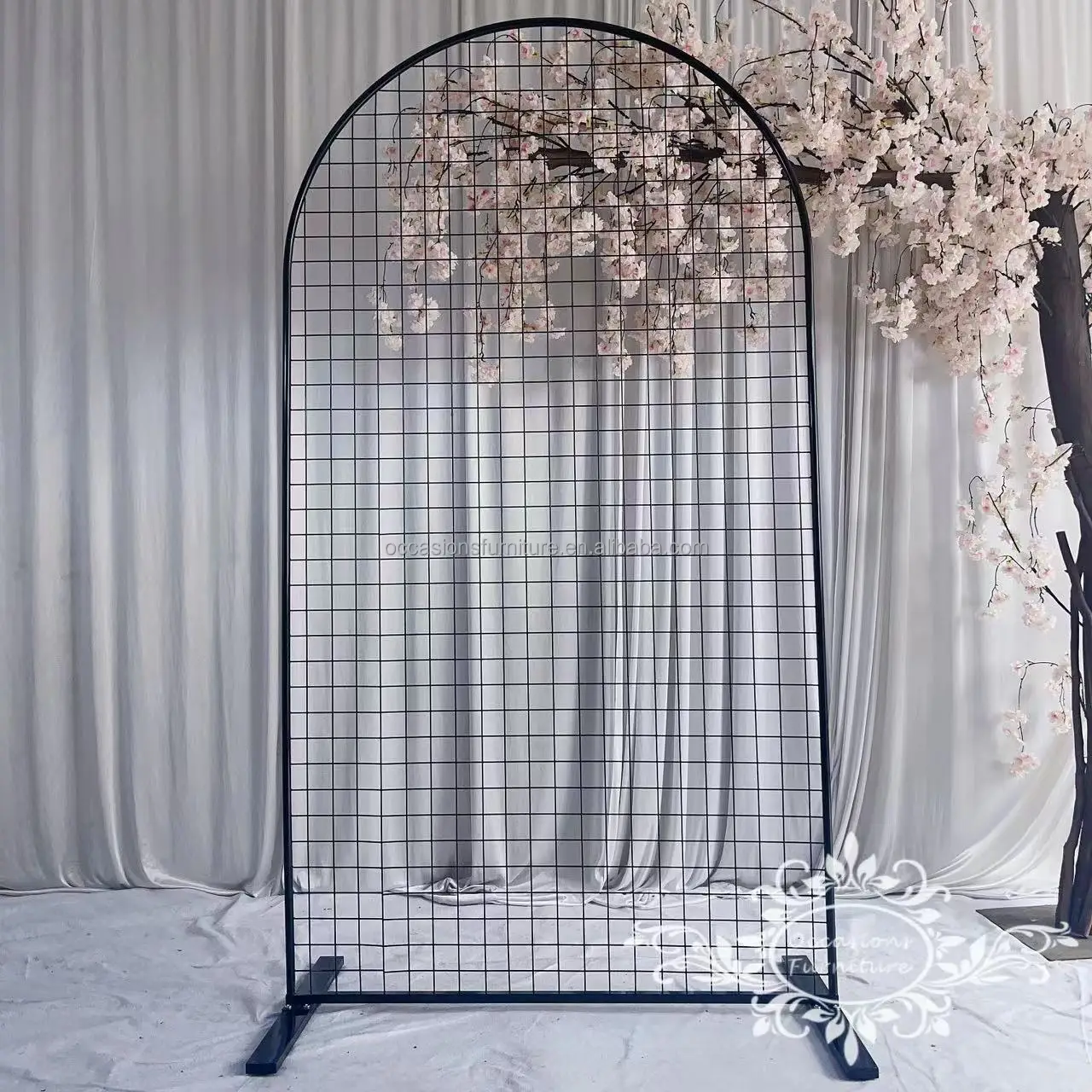 Mesh Backdrop Black Iron Net Wedding Supplies by Occasions Furniture