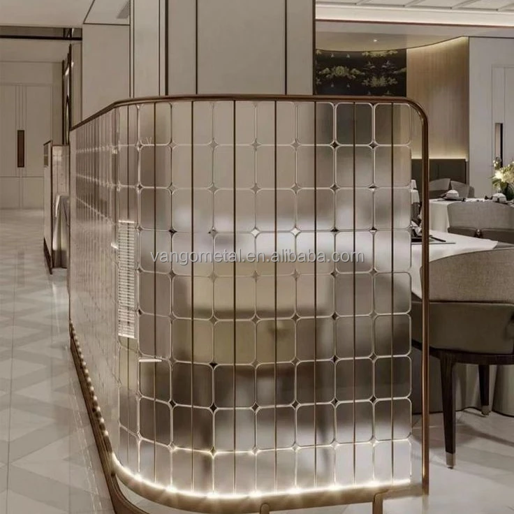 Eco-friendly Movable Hotels Restaurants Lobby Metal Panels Room Wall ...