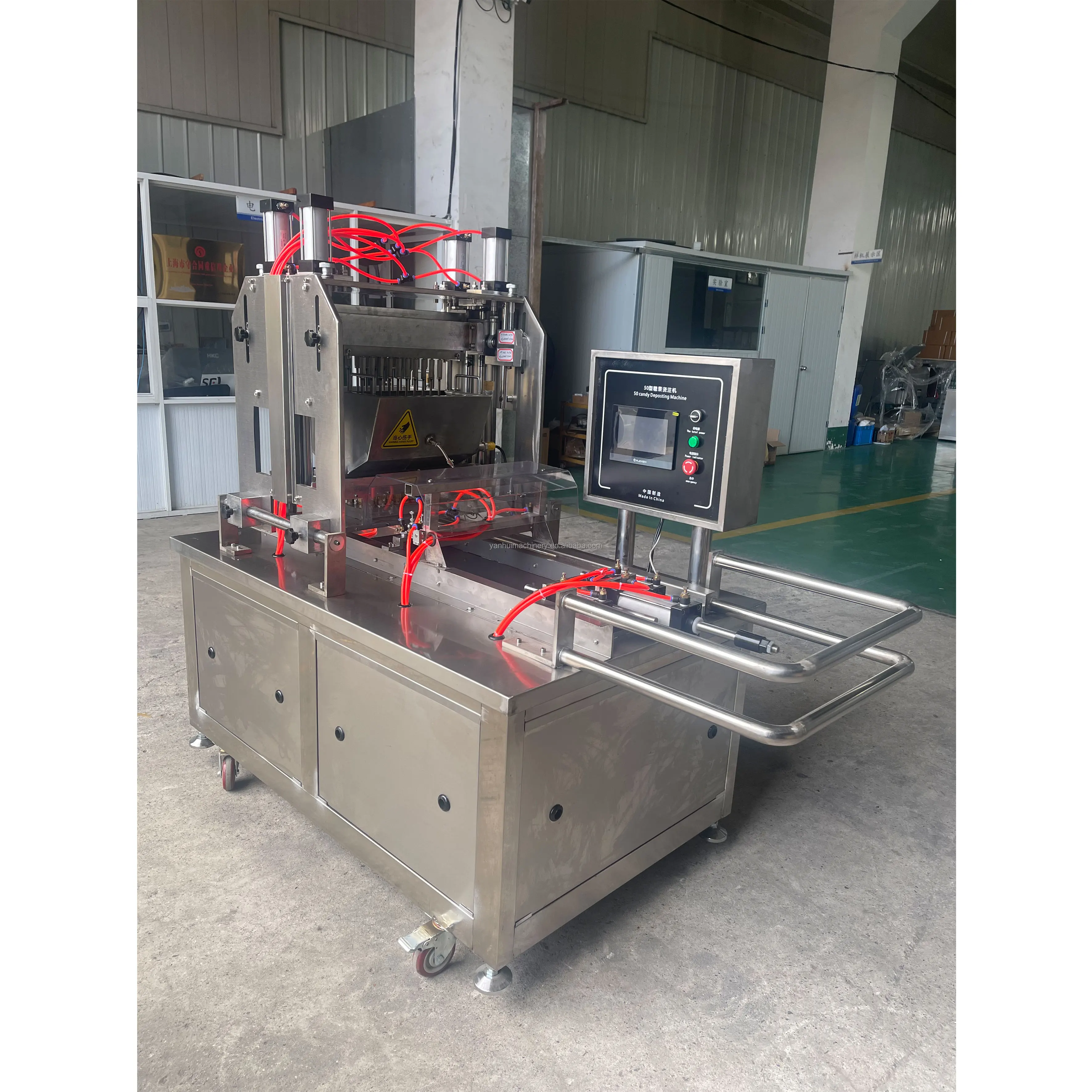 Small Scale Gummy Mold Universal Depositor Semi Automatic Sugar Mint ...