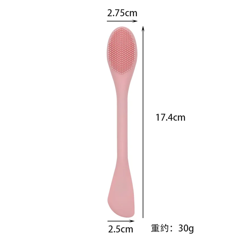 Double Facial Cleansing Mask Soft Hair Brush Silicone Face Cleaner ...
