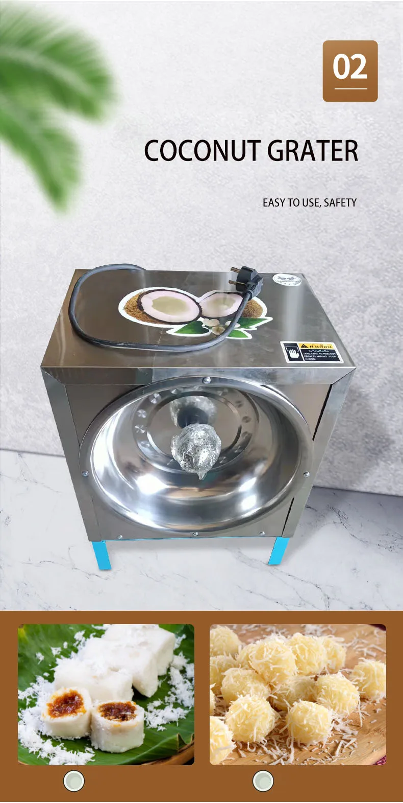 Surri Stainless Steel Semi Automatic Coconut Grater - Buy Coconut ...