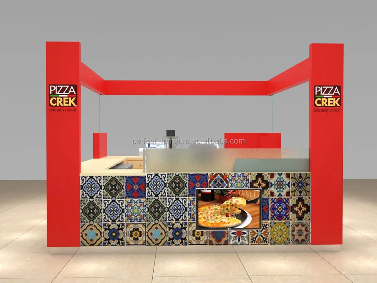 Modern Pizza Shop Counter Design & Kiosk for Sale - Customized ...