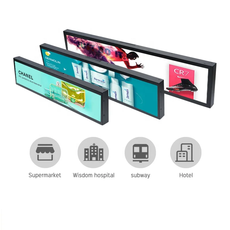 Retail Shop Shelf-edge Display Shelf Edge Lcd Advertising Stretch Bar ...