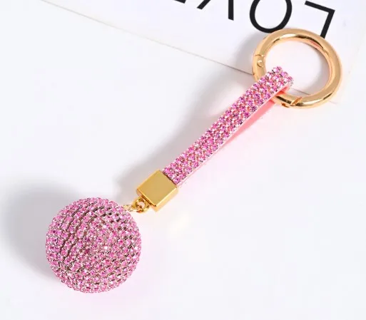 Wholesale Cute Crystal Keychains Bling Bling Rhinestone Ball Keychains ...
