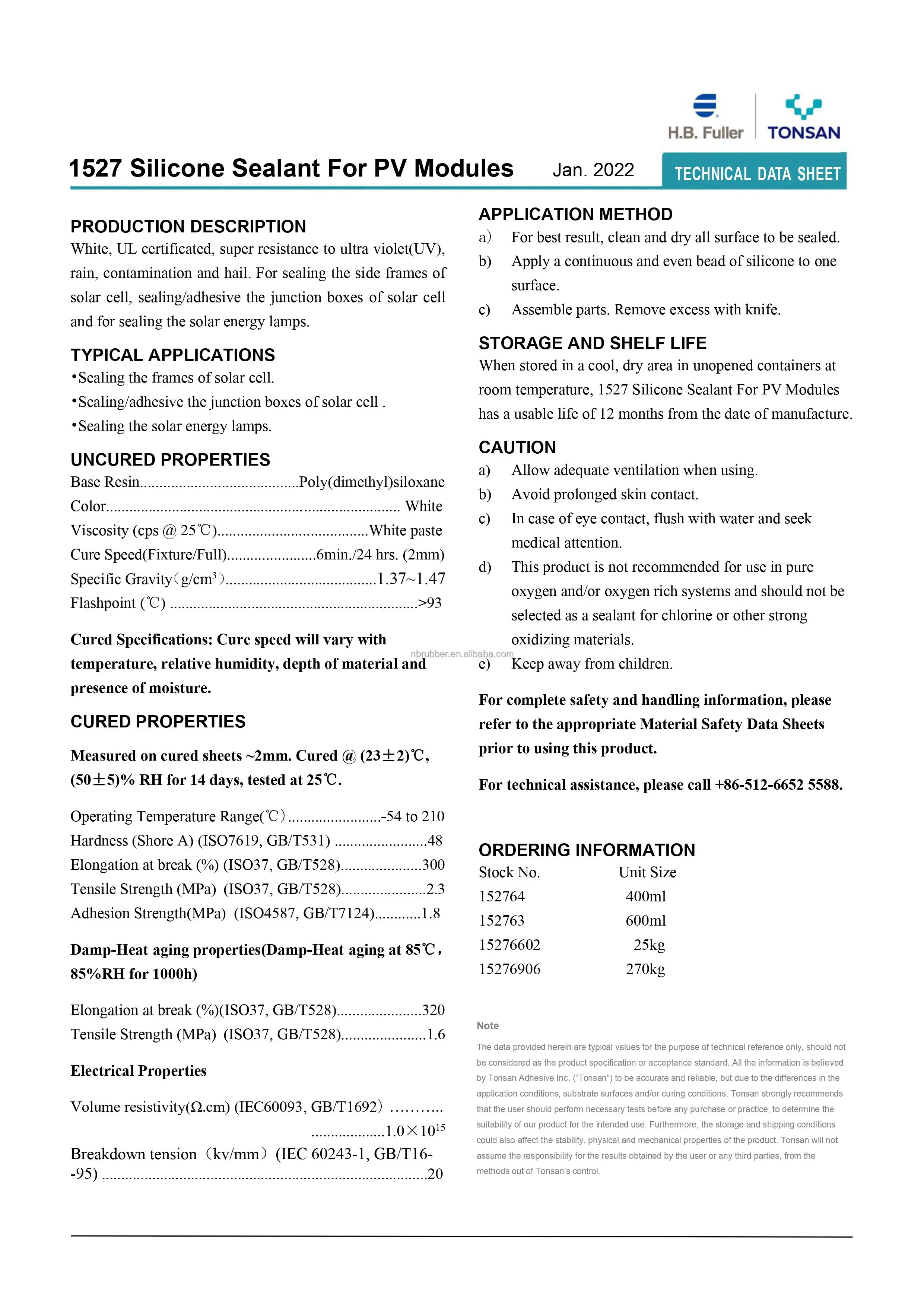 Tonsan 1527 600ml Silicone Sealant White For Solar Panel Pv Modules - Buy Tonsan 1527,Solar ...