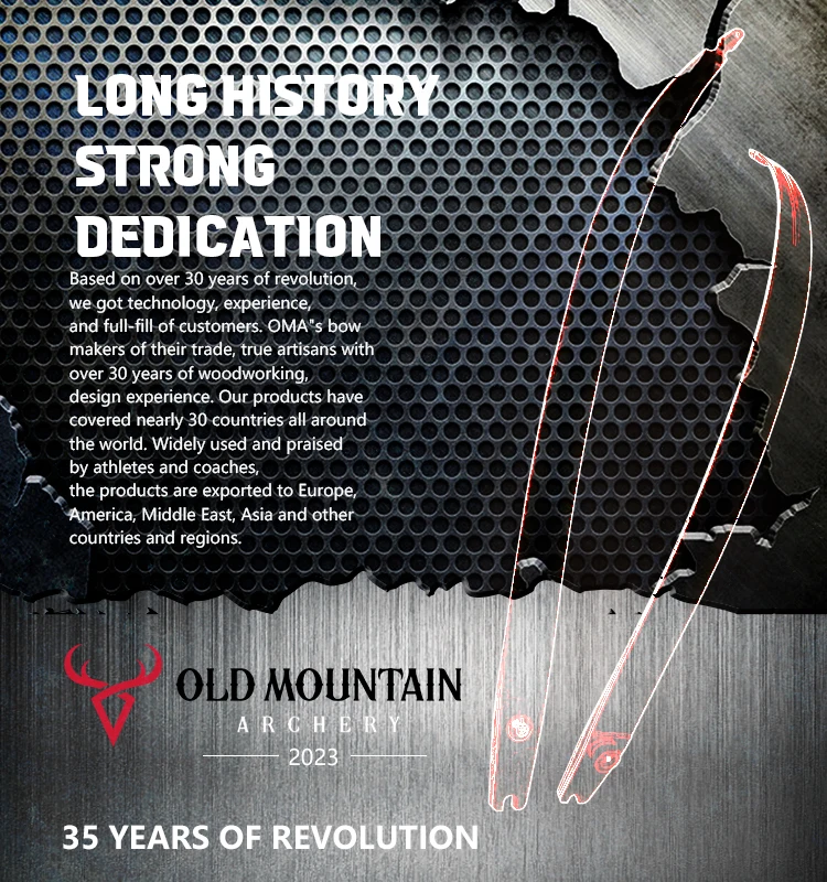 Old Mountain Action 66" 68" 70" Bamboo 20lbs 36lbs Archery Recurve Bow ...