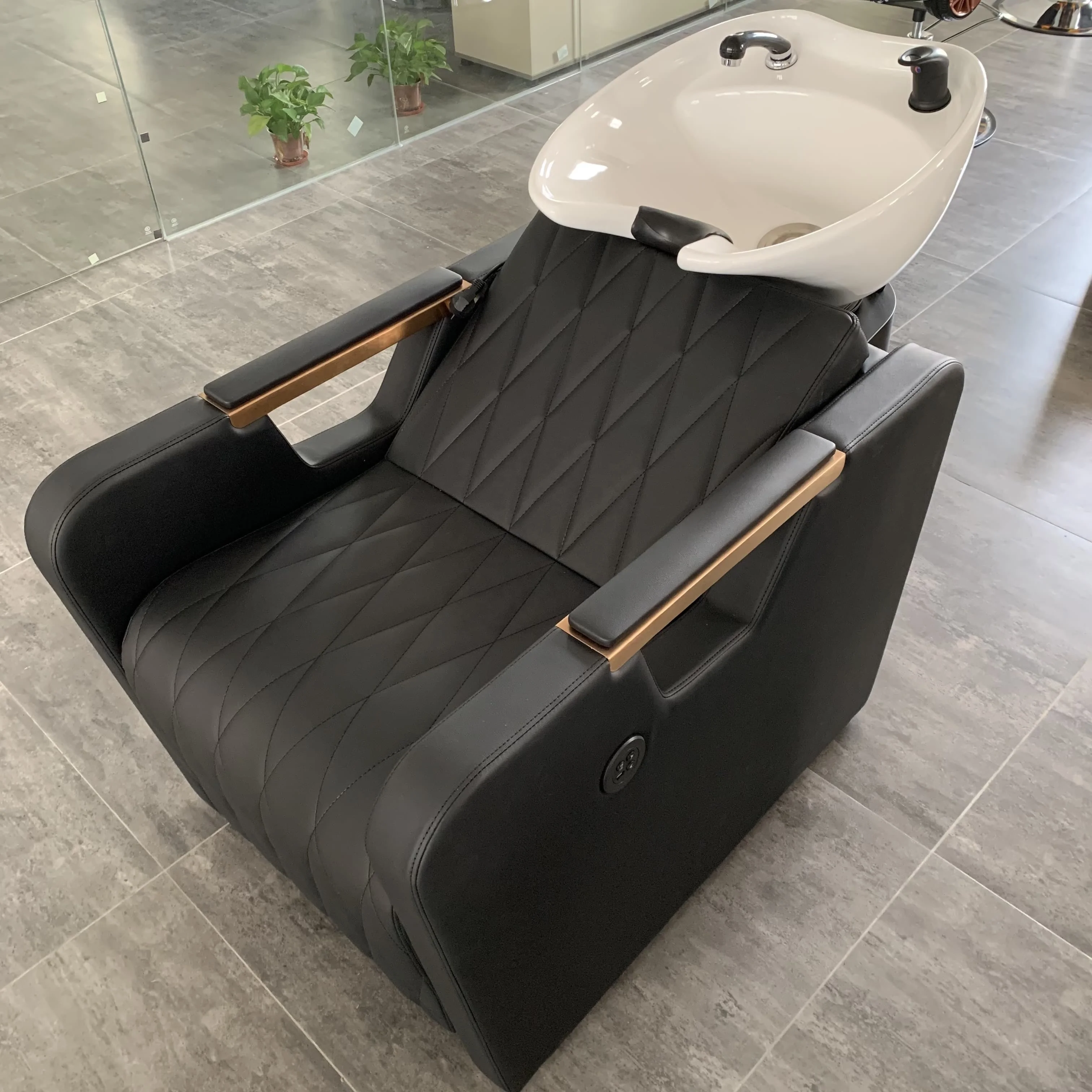 Commercial Salon Shampoo Chairs Furniture Custom Hair Wash Bed Massage ...