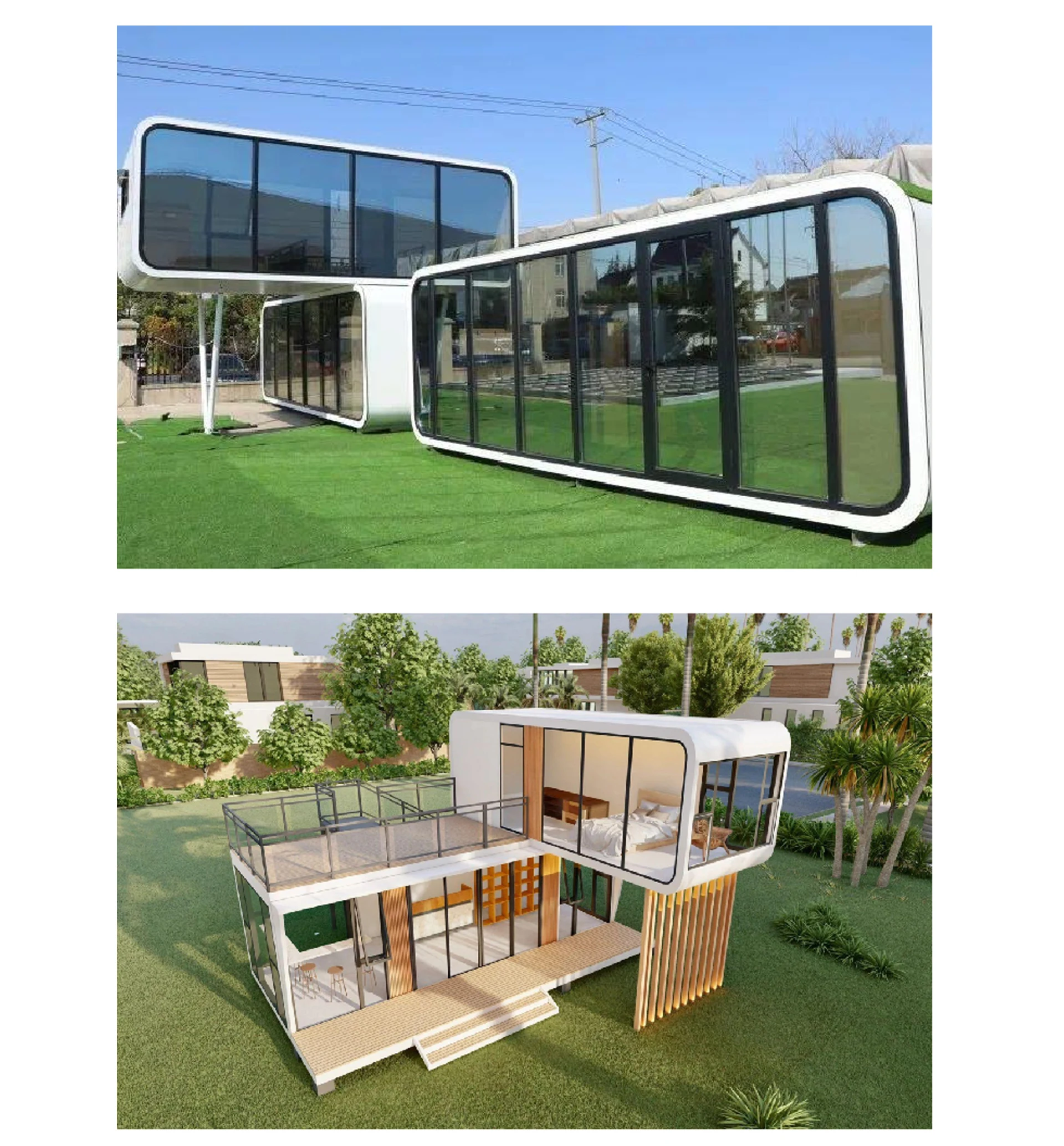 Apple Cabin 20ft - Modern Capsule Mini House for Home Office