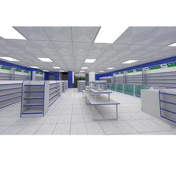 Wooden Pharmacy Shop Interior Design Retail Medical Shop Medicine ...